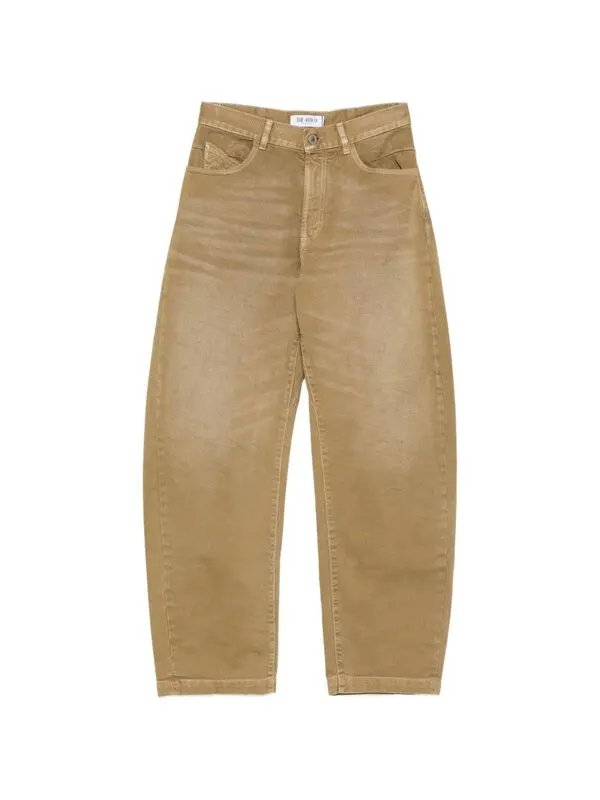 Attico Cotton Denim Jeans With Buckle Detail - Multicolor