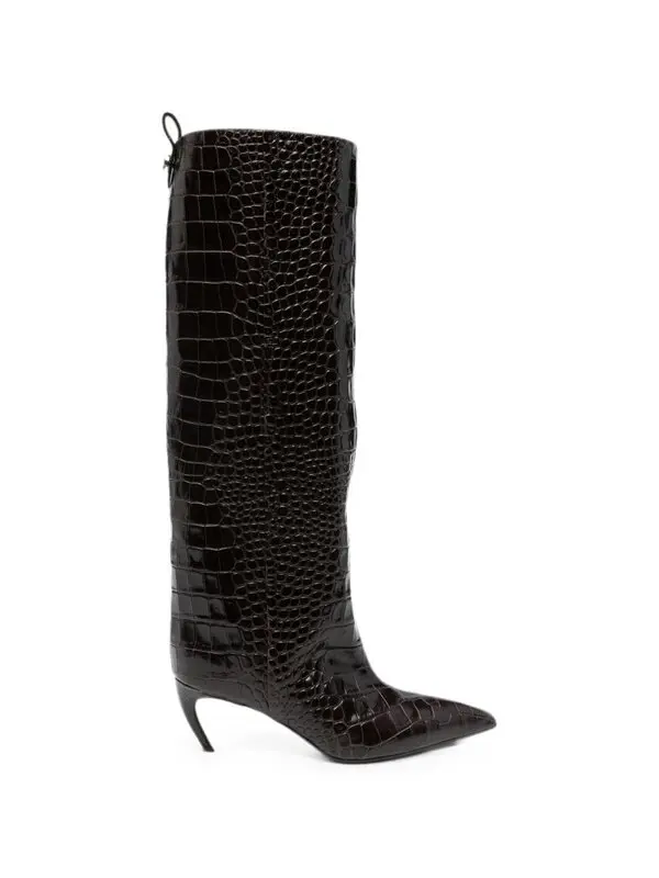 Attico Lea Leather Boots - Multicolor