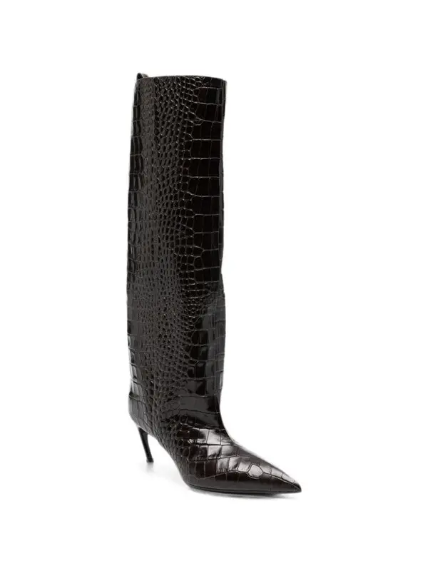 Attico Lea Leather Boots - Multicolor