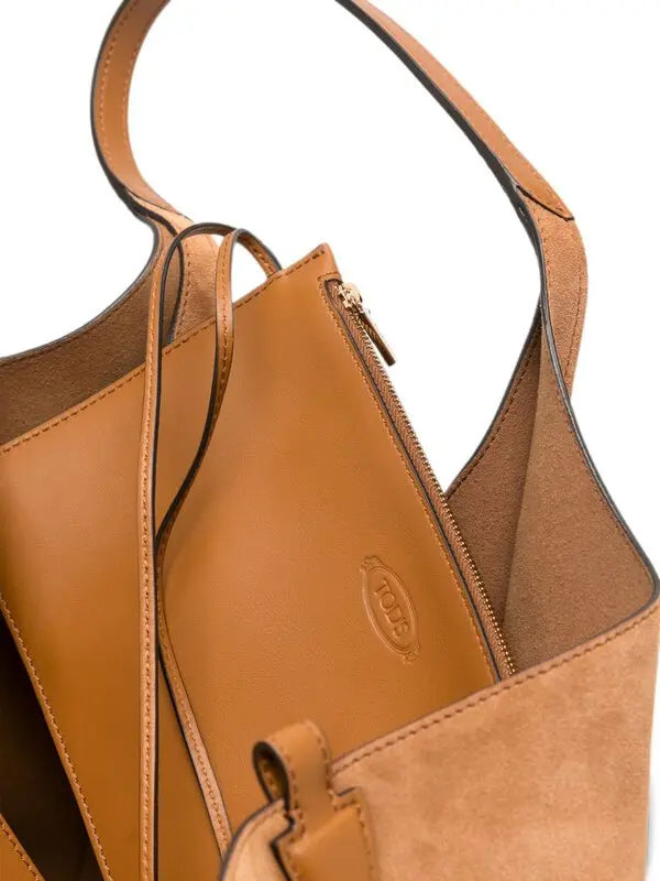TOD'S T Timeless Medium Suede Tote Bag - Multicolor