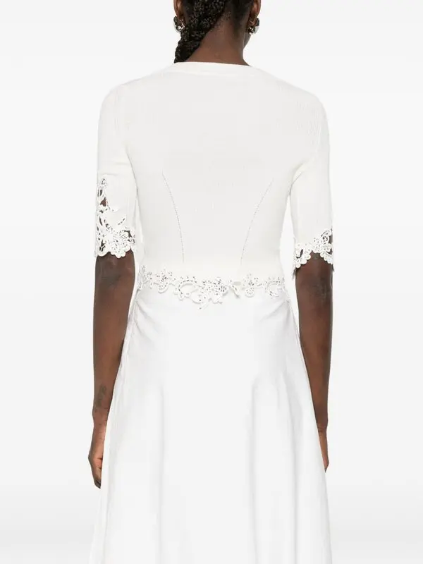 ERMANO SCERVINO Ermanno Scervino Embroidered Cotton Cardigan
