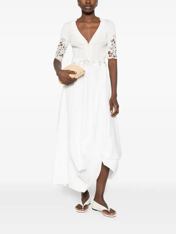 ERMANO SCERVINO Ermanno Scervino Embroidered Cotton Cardigan
