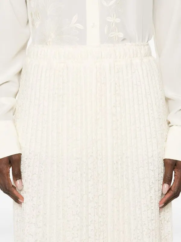ERMANO SCERVINO Ermanno Scervino Embroidered Pleated Skirt