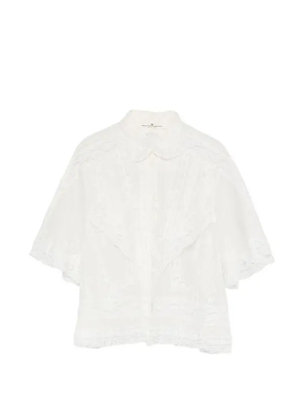 ERMANO SCERVINO Ermanno Scervino Cotton And Silk Embroidered Shirt - Multicolor