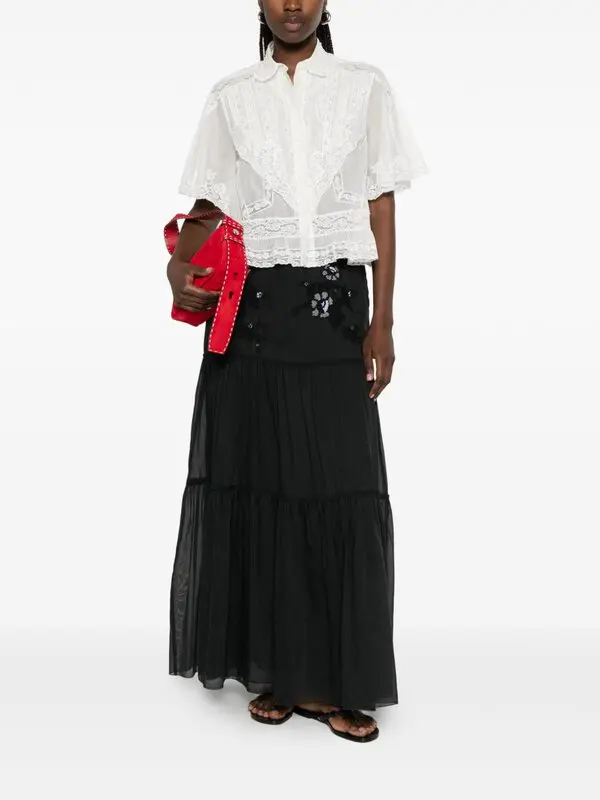ERMANO SCERVINO Ermanno Scervino Cotton And Silk Embroidered Shirt
