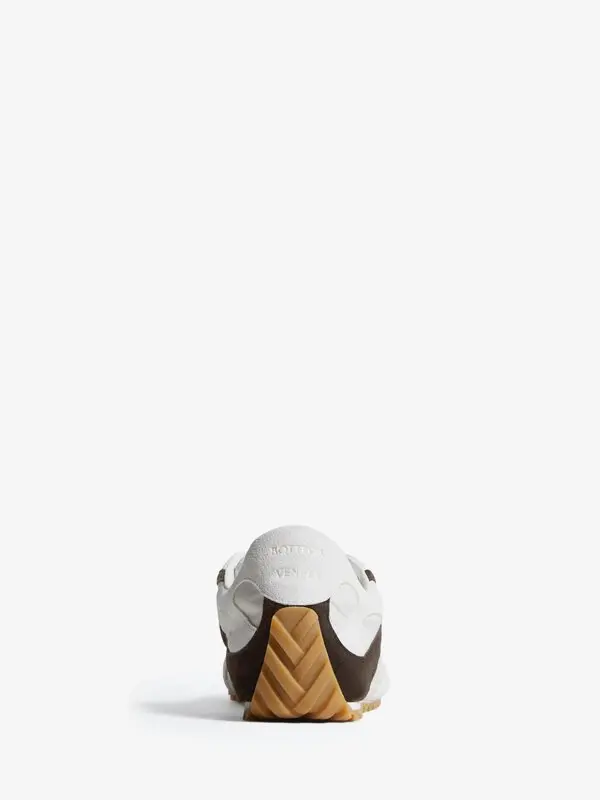 Bottega Veneta Lace-up Suede And Fabric Sneakers
