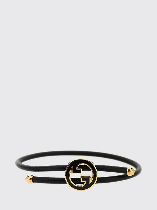 Gucci Leather Double G Bracelet