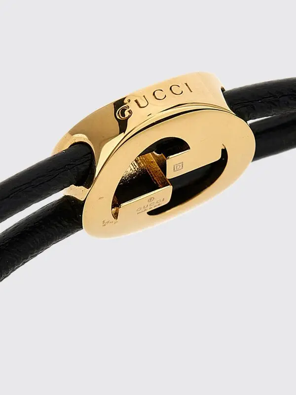 Gucci Leather Double G Bracelet