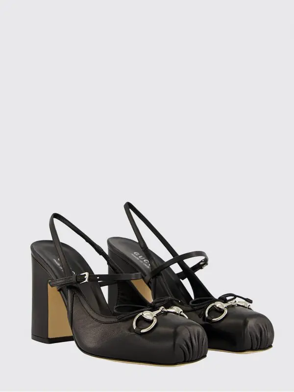 Gucci Mary Jane Pumps With Horsebit Detail - Black