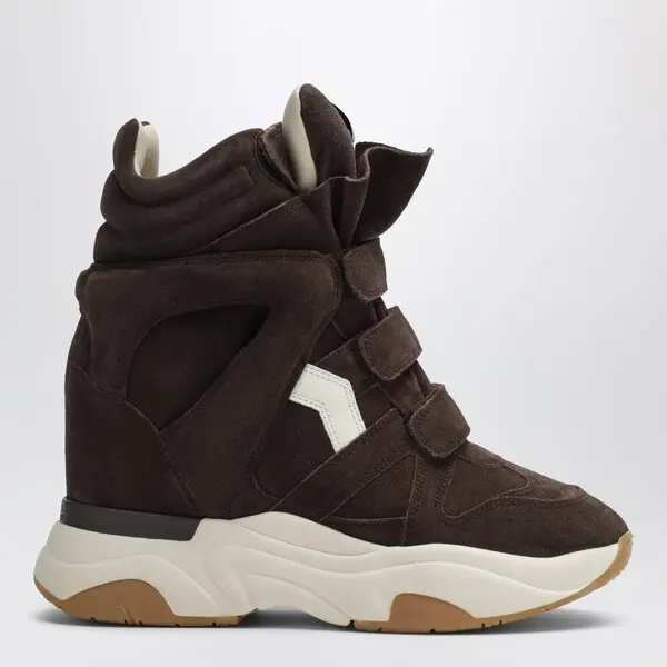 Isabel Marant Étoile Suede Wedge Sneakers - Brown