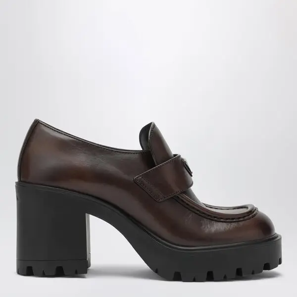 Prada Platform Heeled Loafers - Green