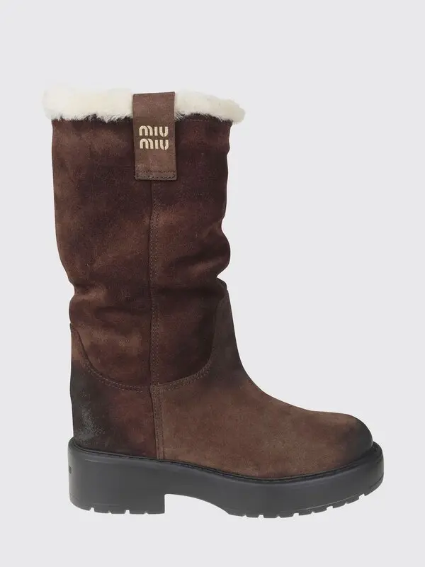 Miu Miu Scamosciato Old Boots - Brown