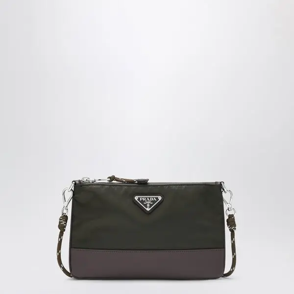 Prada Speedrock Smartphone Holder In Camouflage Re-nylon - Green
