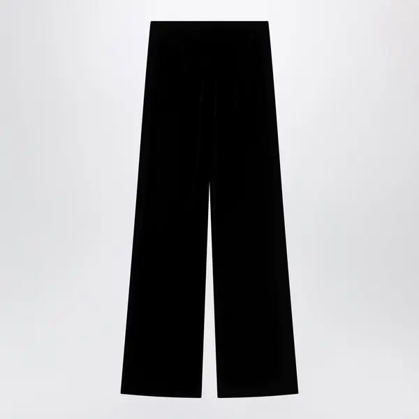 Valentino Garavani Velvet High Waist Wide Leg Trousers
