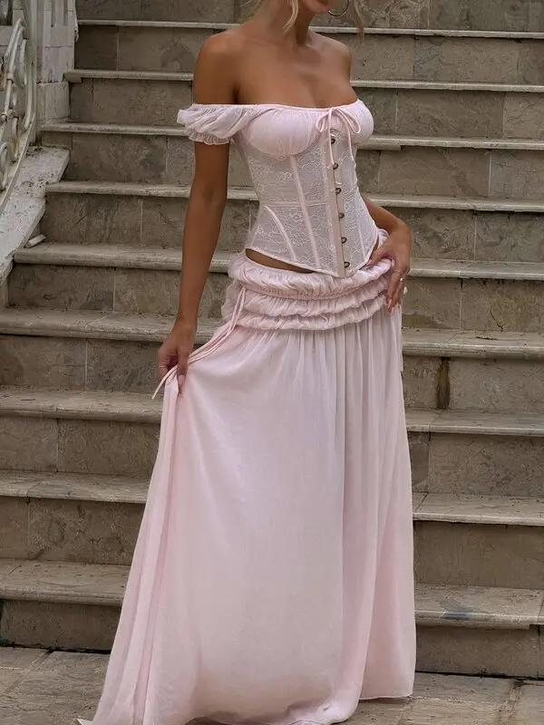 OUTCAST Lubela Corset Top Blush