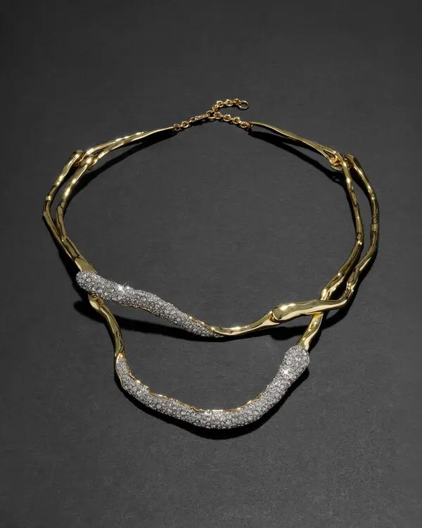 Alexis Bittar Solanales Crystal Twisted Collar Necklace