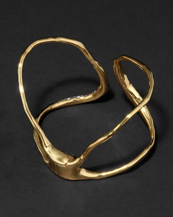 Alexis Bittar Solanales Crystal Freeform Hinge Cuff Bracelet