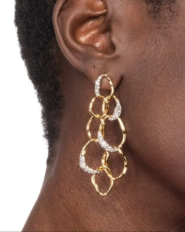 Alexis Bittar Solanales Crystal Linked Orb Drop Earrings - Gold