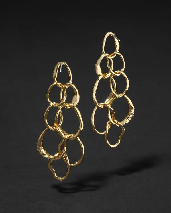 Alexis Bittar Linked Drop Post Earrings In And Silver