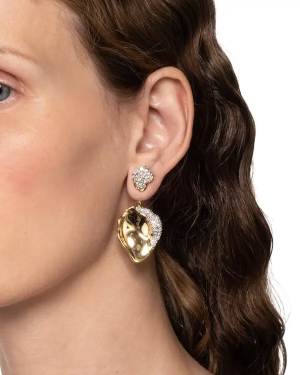 Alexis Bittar Solanales Crystal Petal Front Back Earrings