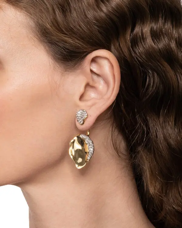Alexis Bittar Solanales Crystal Petal Front Back Earrings