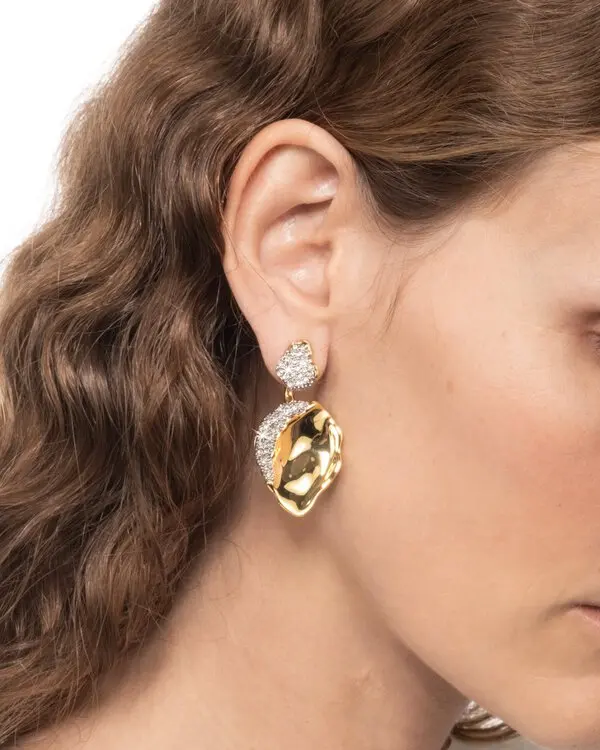 Alexis Bittar Solanales Crystal Petal Front Back Earrings