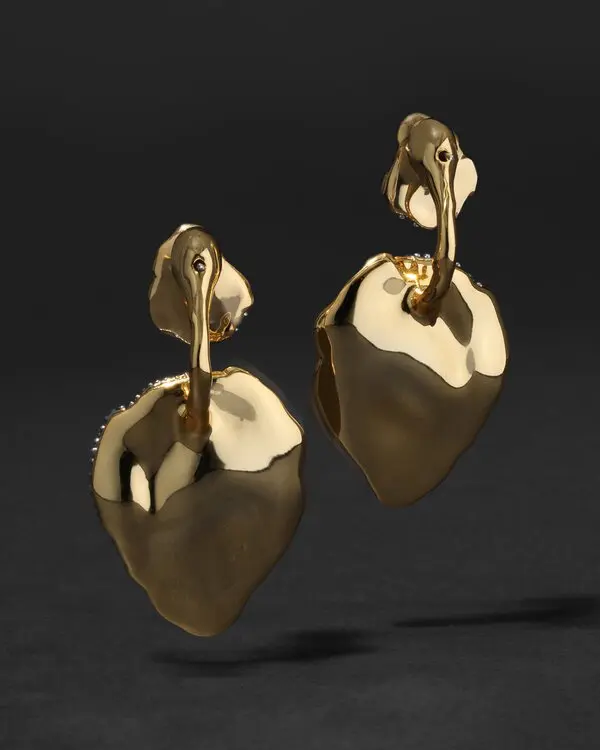 Alexis Bittar Crystal Petal Front-back Earrings - Gold