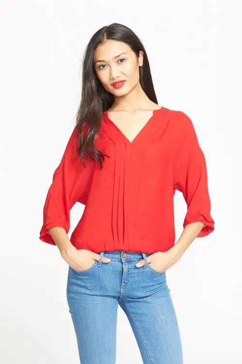 Joie Marru' Semi-sheer Silk Blouse
