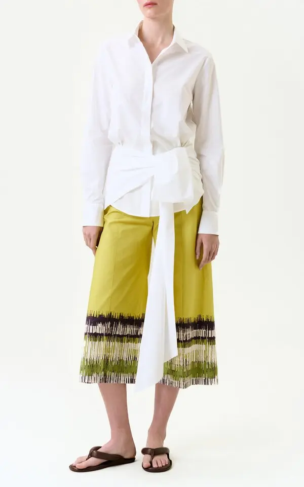 Silvia Tcherassi Ilma Cotton Straight Leg Pants