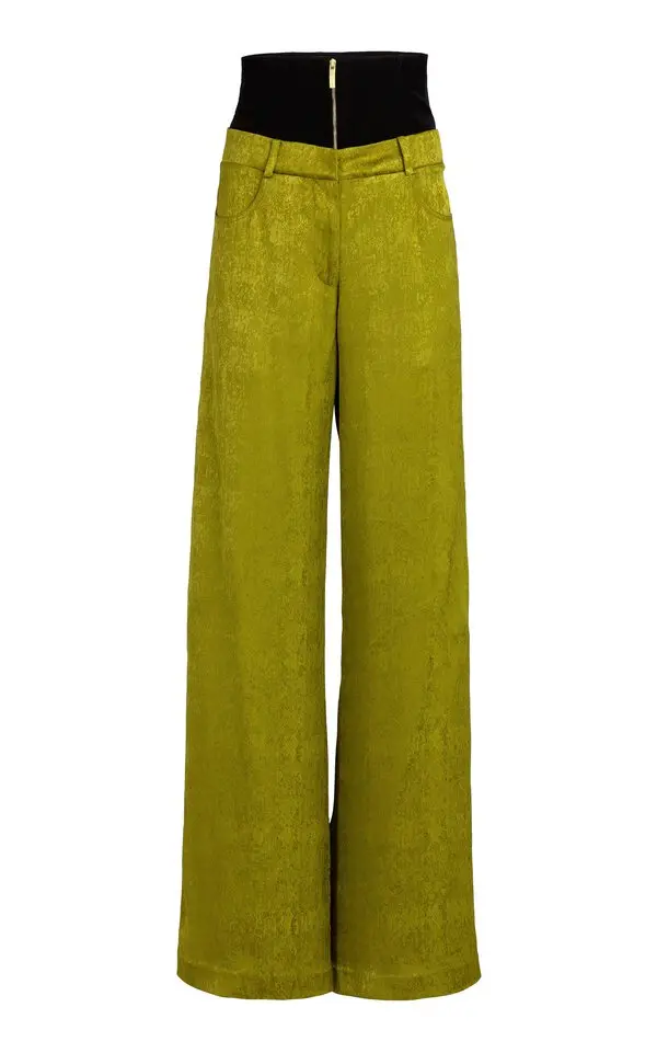 Silvia Tcherassi Karel Straight Leg Pants - Green