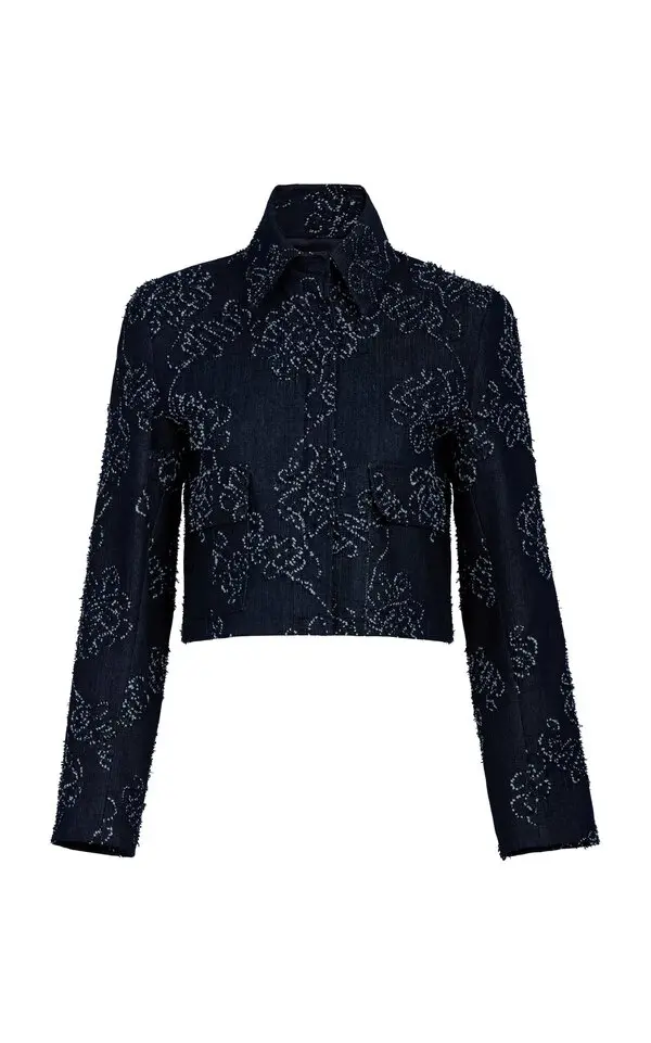 Silvia Tcherassi Zulma Cotton-blend Jacket - Navy