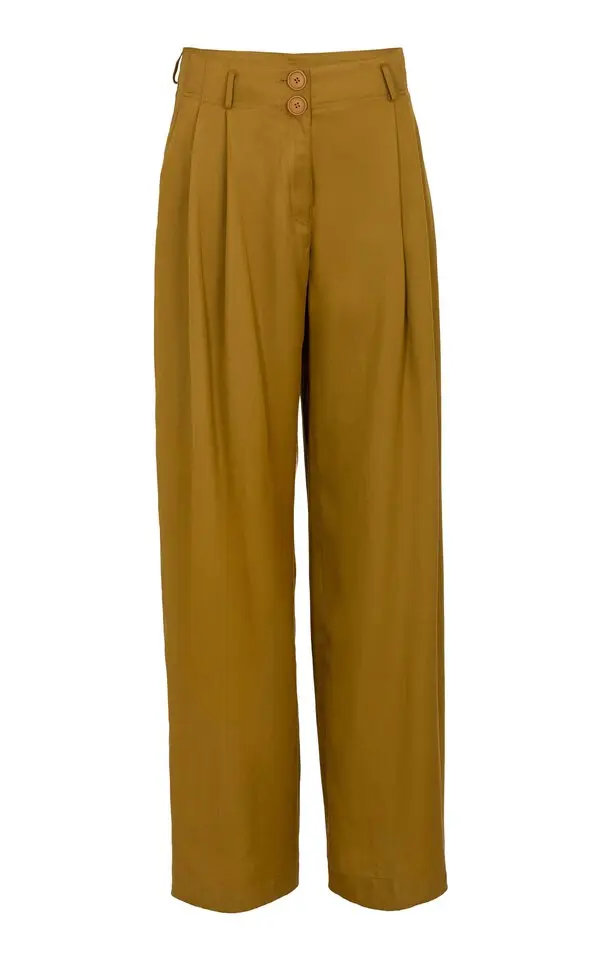 Silvia Tcherassi Opal Straight Leg Pants - Brown