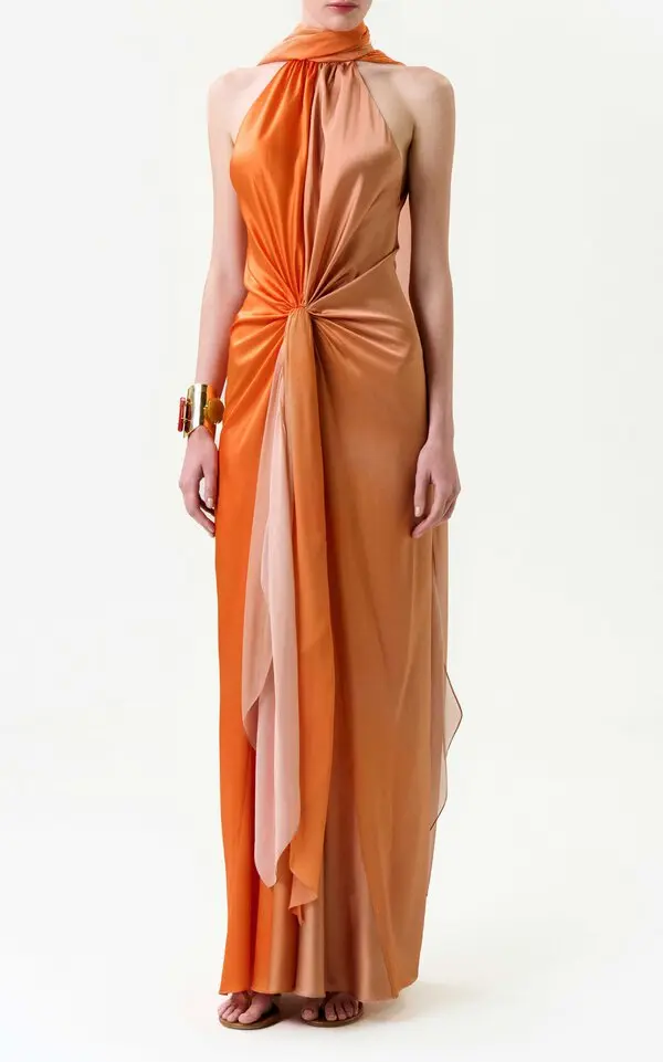 Silvia Tcherassi Margalit Silk Maxi Dress