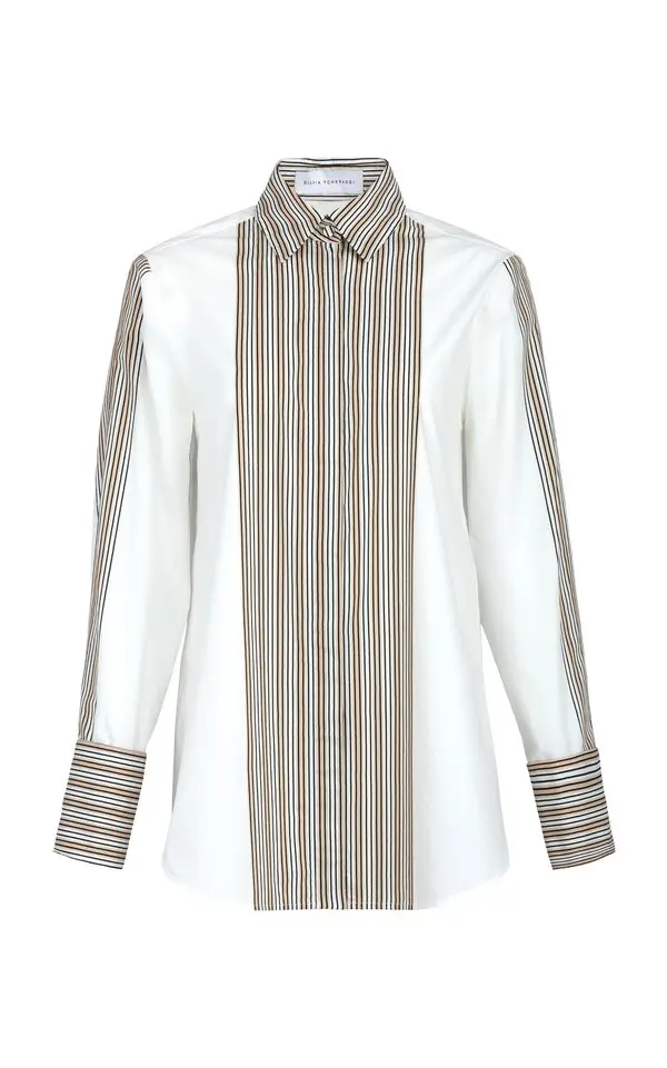 Silvia Tcherassi Angeles Cotton Shirt - Stripe