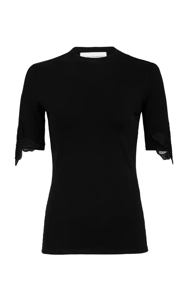 Silvia Tcherassi Walda Cotton Top - Black