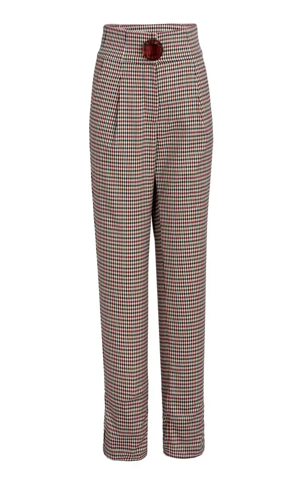 Silvia Tcherassi Luca Straight Leg Pants - Plaid