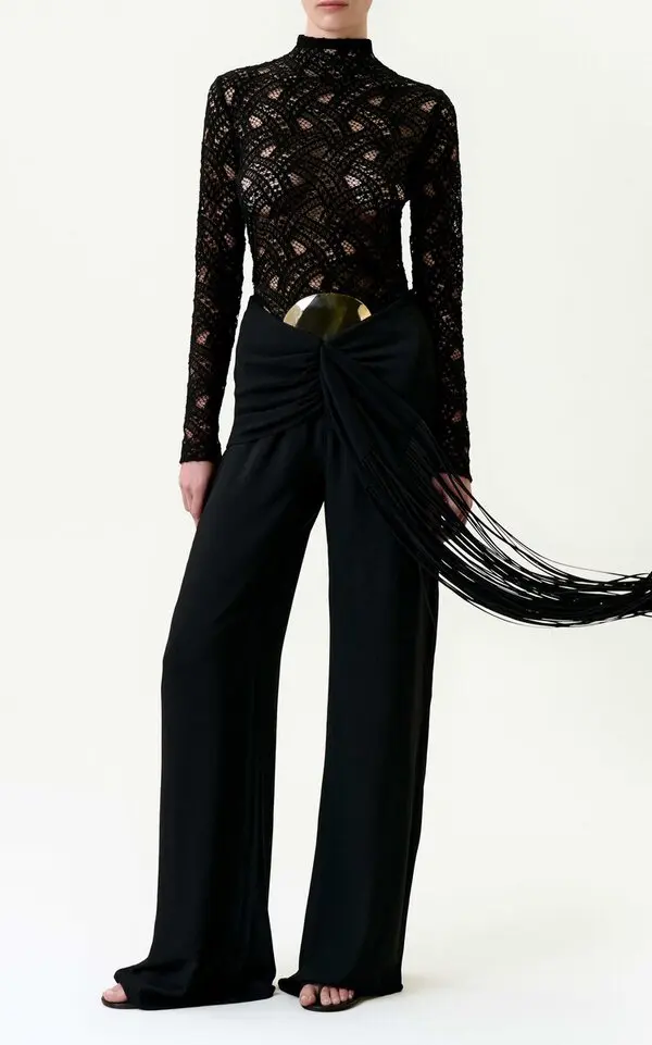Silvia Tcherassi Kielle Straight Leg Pants - Black