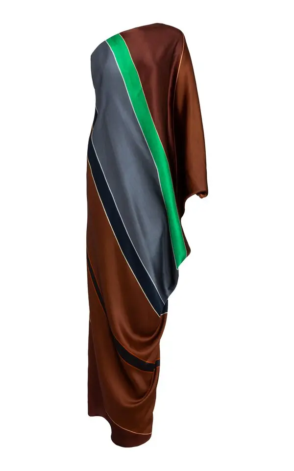 Silvia Tcherassi Inu Silk Maxi Tunic Dress - Print