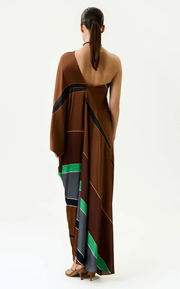 Silvia Tcherassi Inu Silk Maxi Tunic Dress