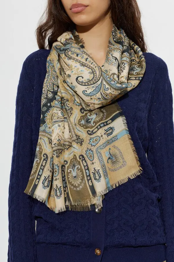 Etro Scarf With Raw Edge Finish