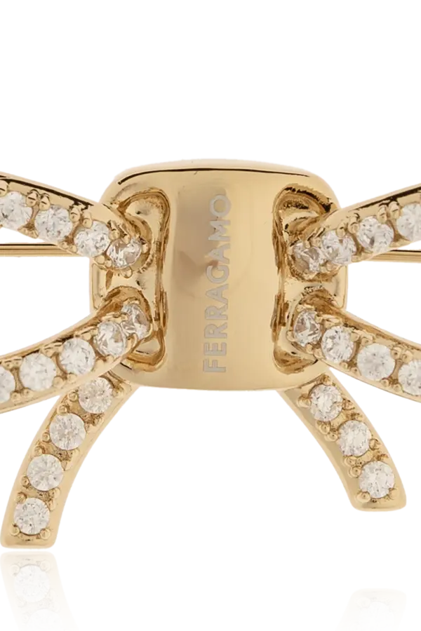 FERRAGAMO Brooch With Shimmering Crystals