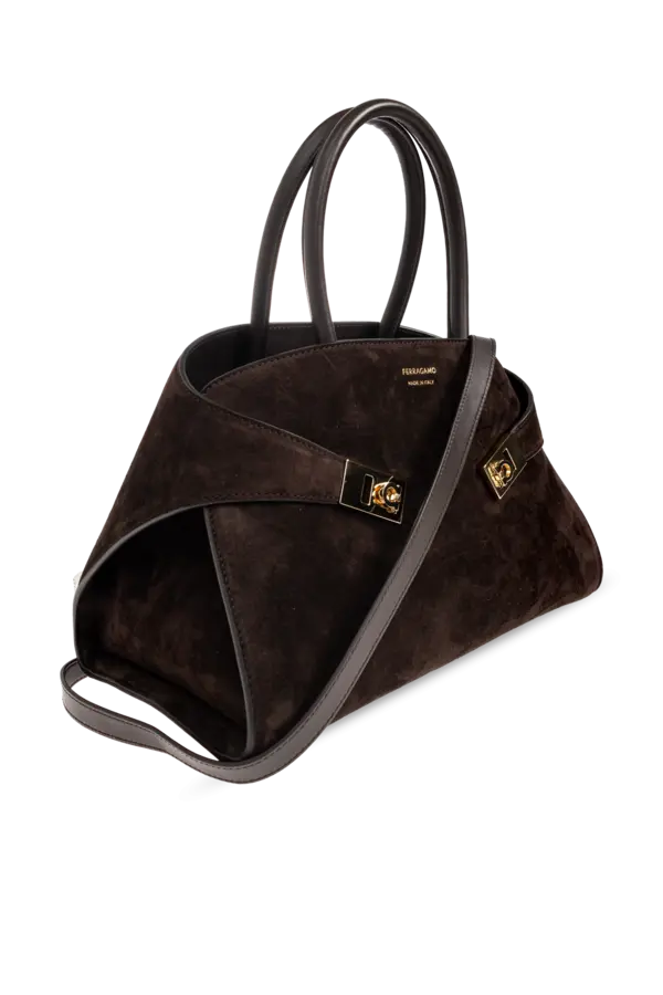 FERRAGAMO Suede Bag "hug