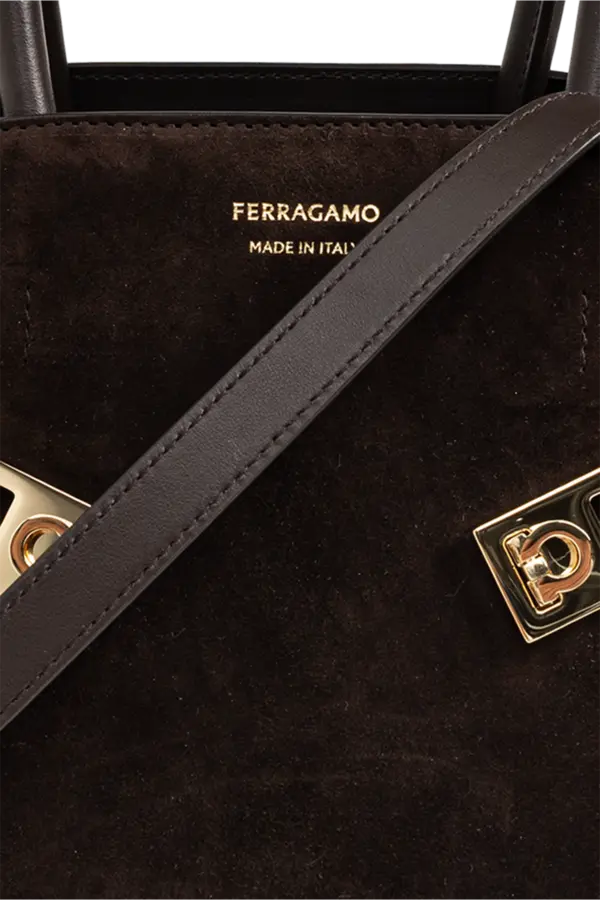 FERRAGAMO Suede Bag "hug