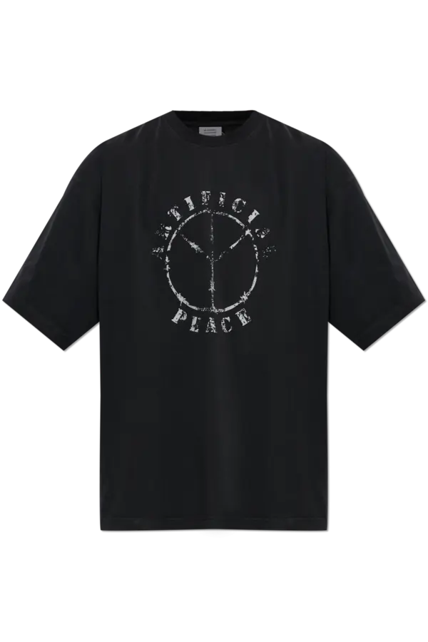 Vetements T-shirt With Print - Black