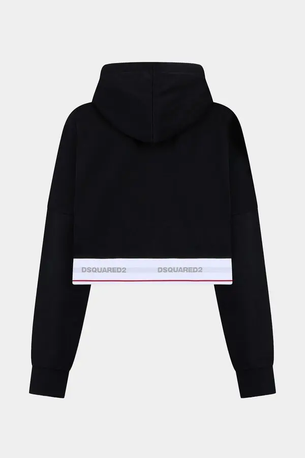Dsquared2 Cropped Logo Hoodie