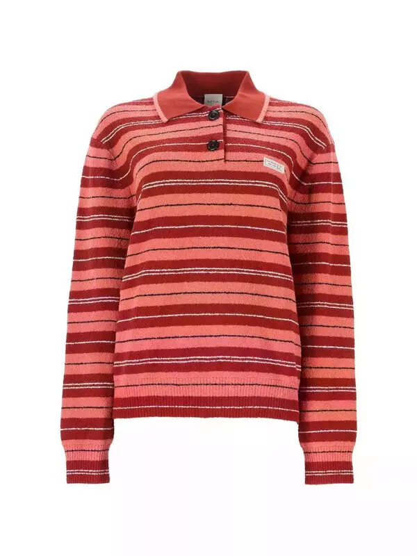 Paul Smith Striped Button-down Jumper - Red
