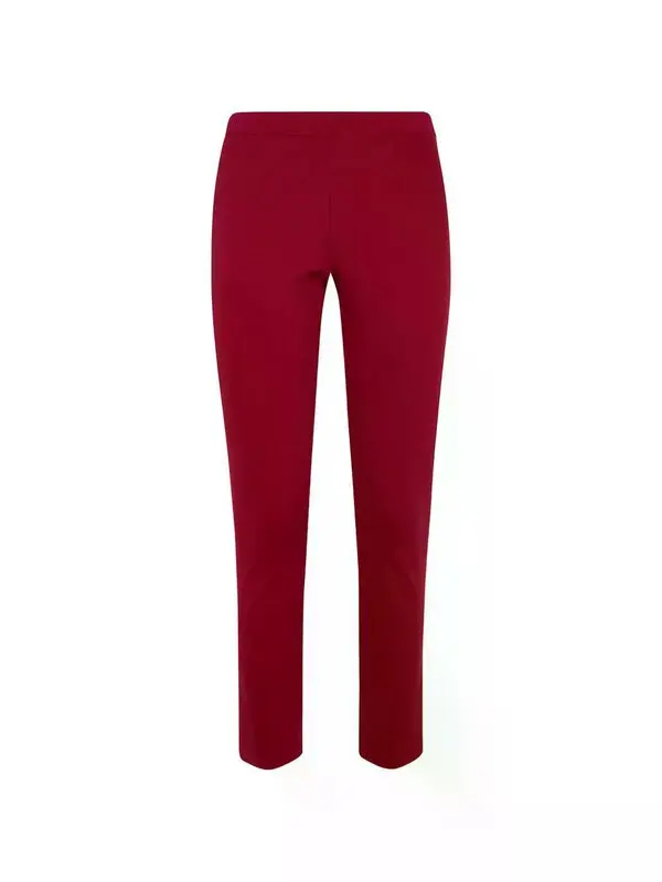 Liviana Conti Elasticated-waistband Slim-fit Trousers - Red