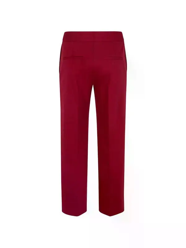 Liviana Conti Pressed-crease Straight-leg Trousers - Red