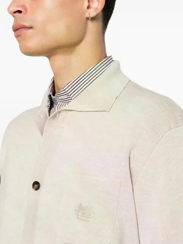Etro Logo-embroidered Button-up Cardigan