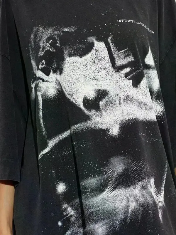 Off-White Graphic Print Mini T-shirt Dress